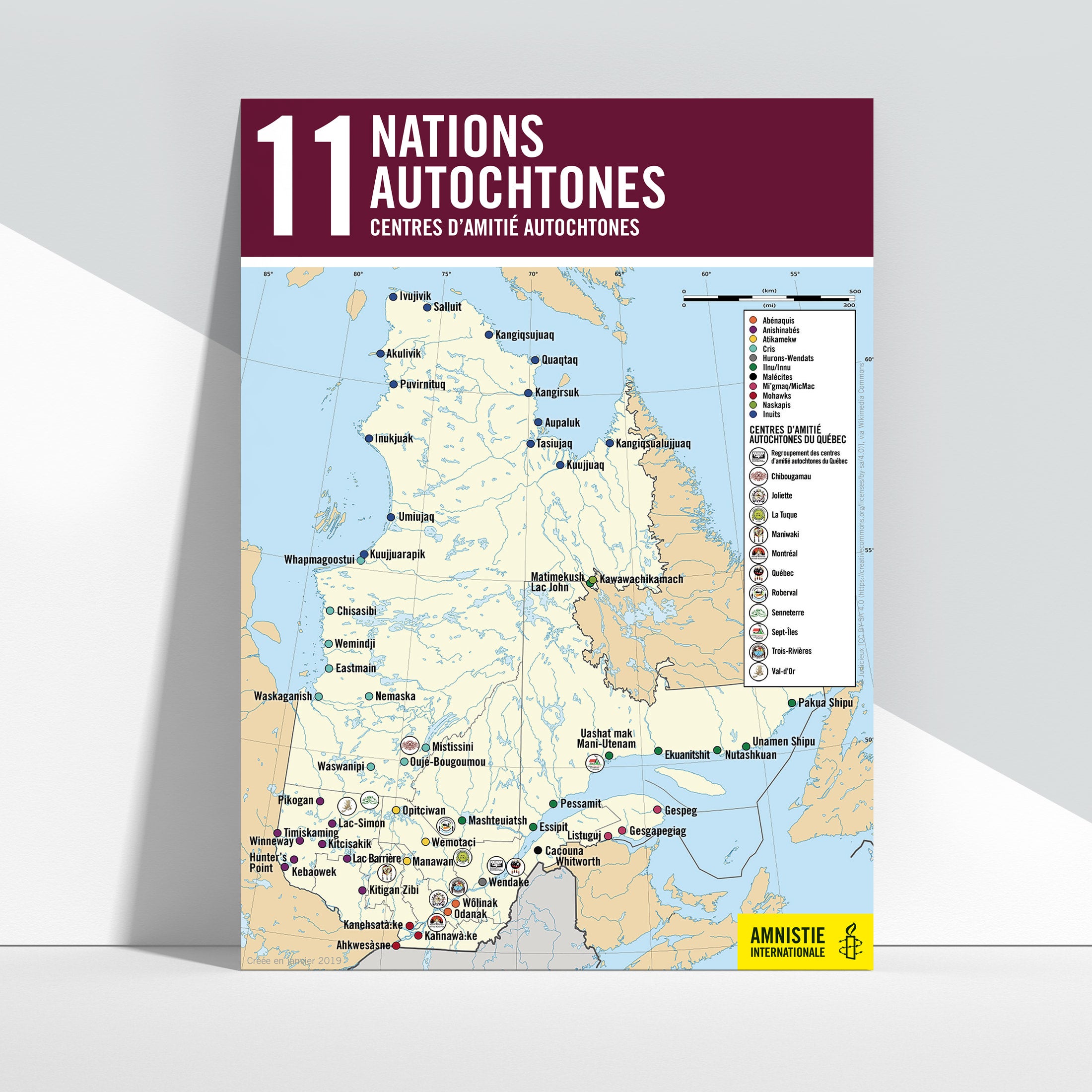 Affiche Carte Des Nations Autochtones Amnistie Internationale Canada